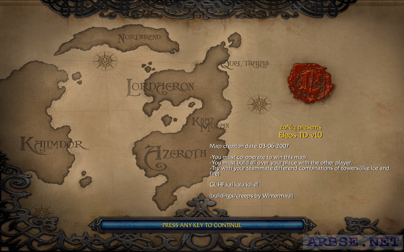 Скриншоты к пакету Tower Defense карты для WarCraft 3 - ARBSE