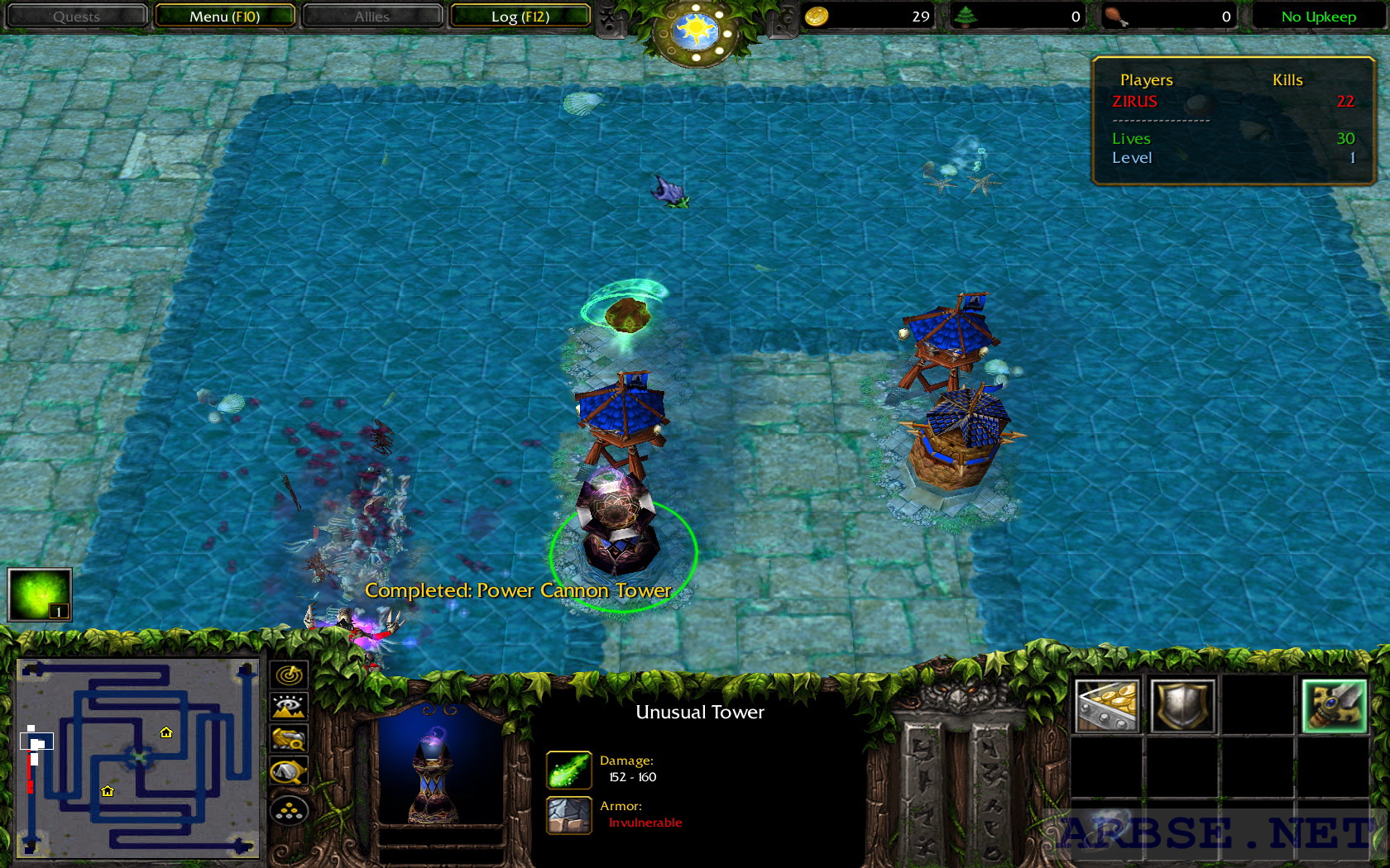 Скриншоты к пакету Tower Defense карты для WarCraft 3 - ARBSE