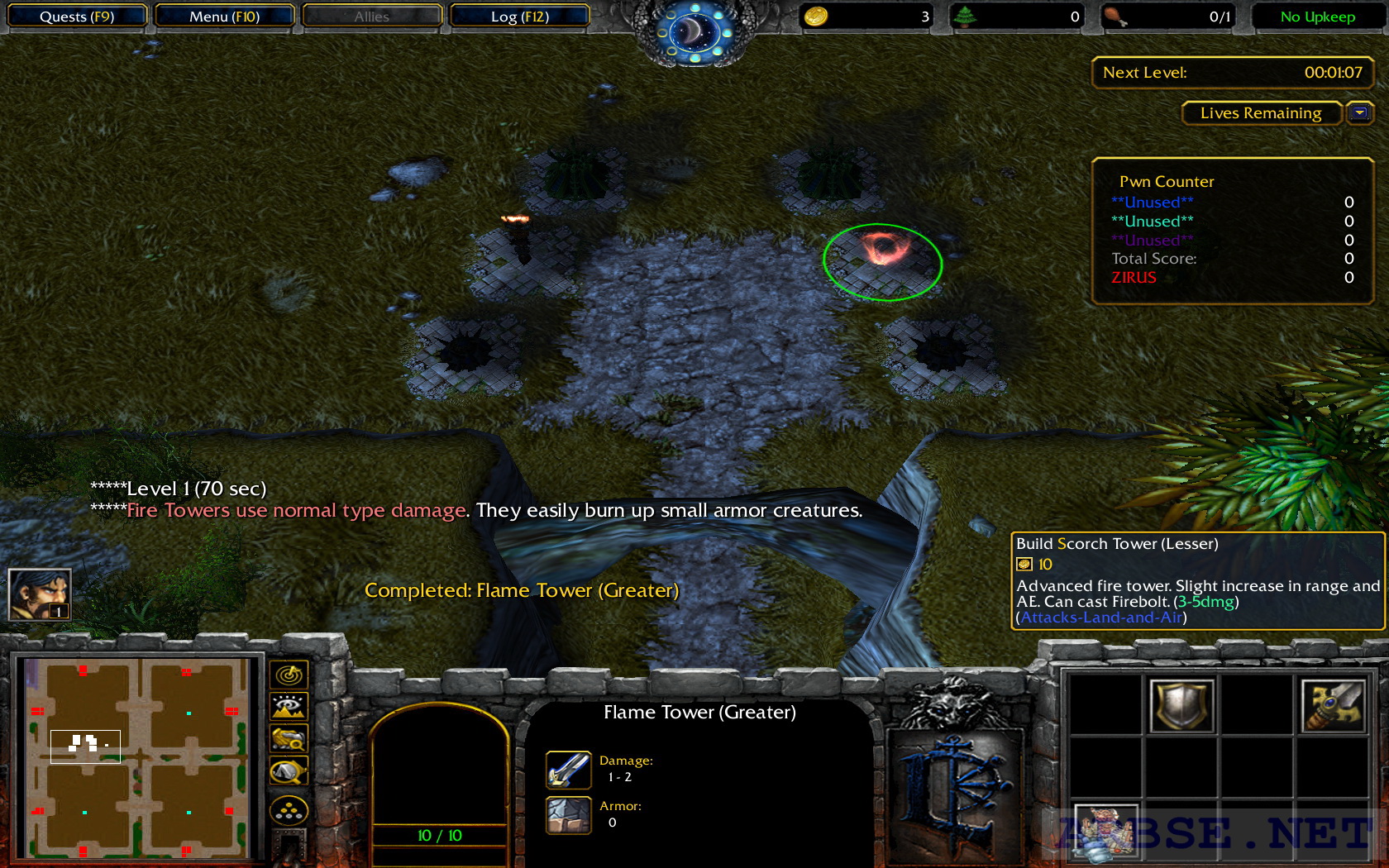 Скриншоты к пакету Tower Defense карты для WarCraft 3 - ARBSE