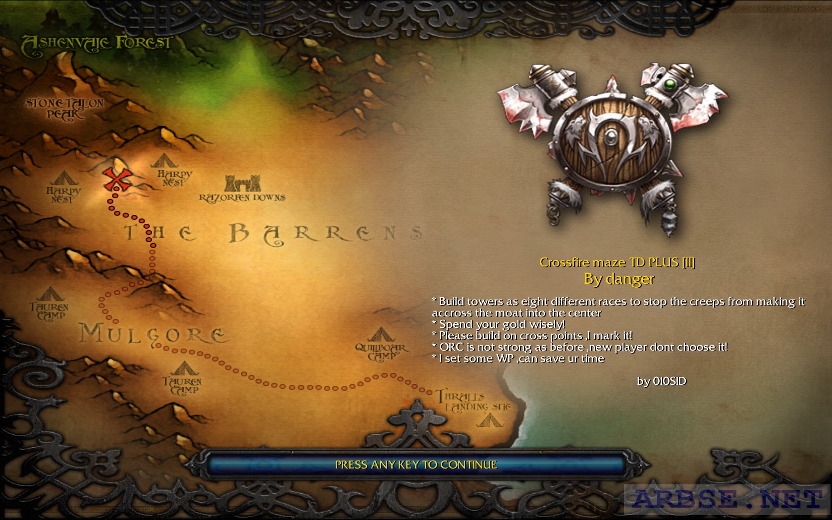 Скриншоты к пакету Tower Defense карты для WarCraft 3 - ARBSE